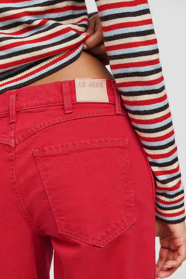 LE JEAN Cowboy Curve Mid Rise Barrel Jeans