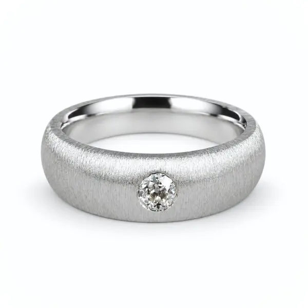 ADRIAN ASHLEY Real Natural Old-cut Diamond Signet Ring - Silver