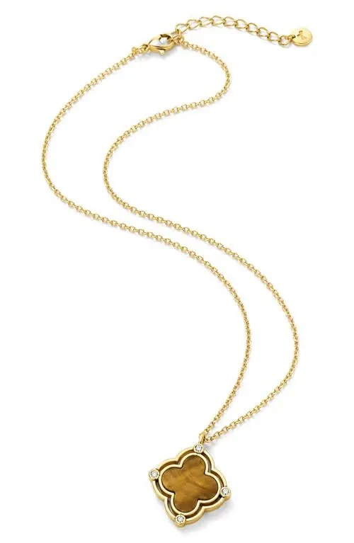 Argento Vivo Amelia 14k Plated Tiger's Eye Necklace