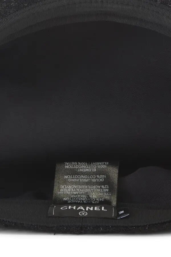 Chanel Tweed Casket Hat Medium