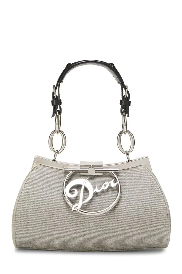 Dior Denim Diva Frame Bag - Grey