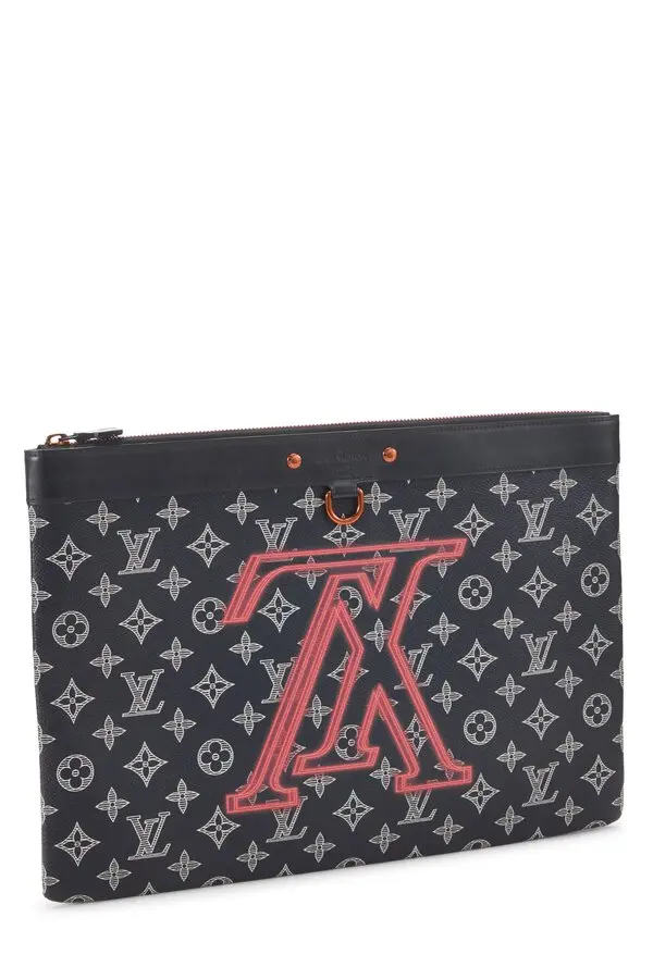 LOUIS VUITTON Monogram Upside Down Pochette Apollo - Navy