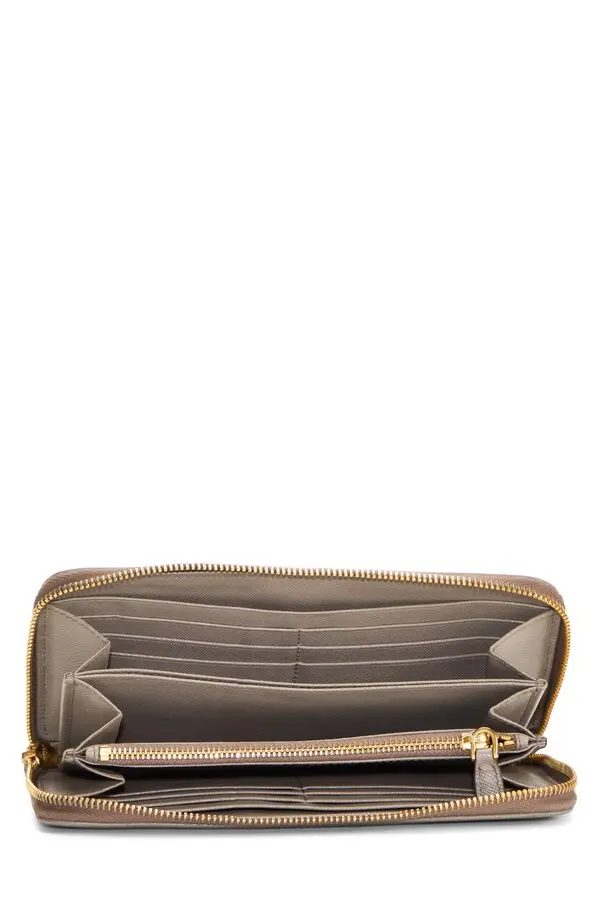 Prada Saffiano Zip Around Wallet