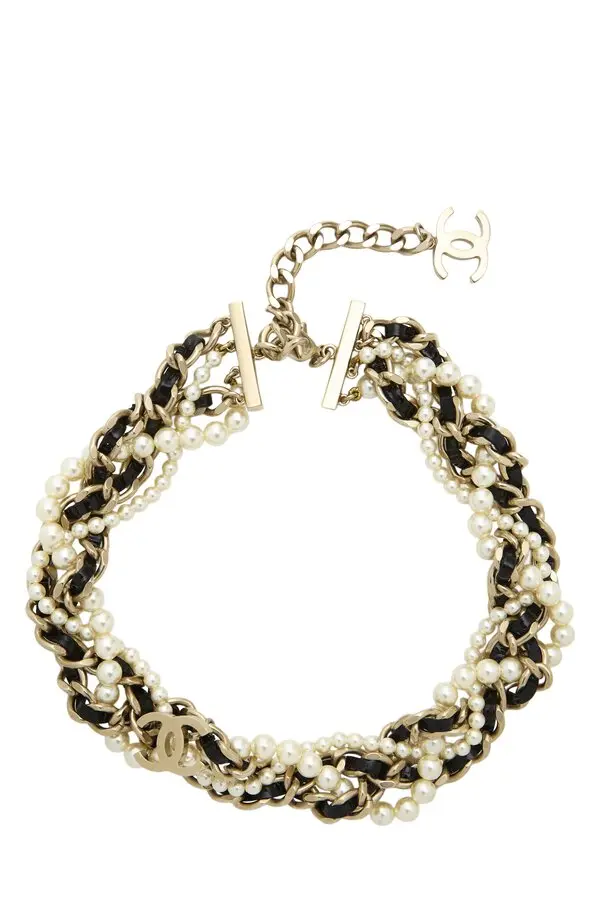 Hermès Multicolor Faux Pearl 'cc' Strand Necklace - Multi