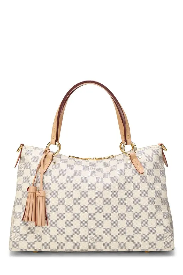 LOUIS VUITTON Damier Azur Lymington - White