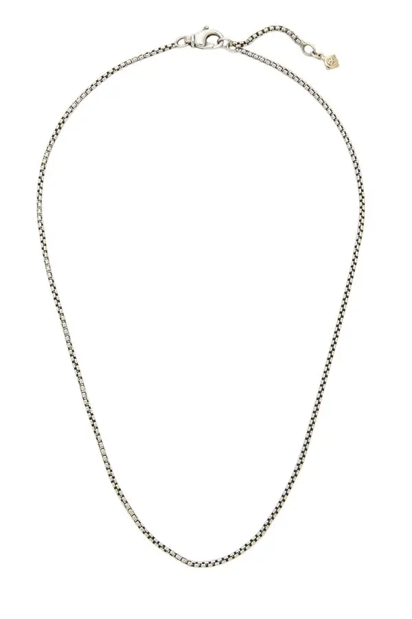 David Yurman Silver Box Chain Necklace 1.7mm - Gold