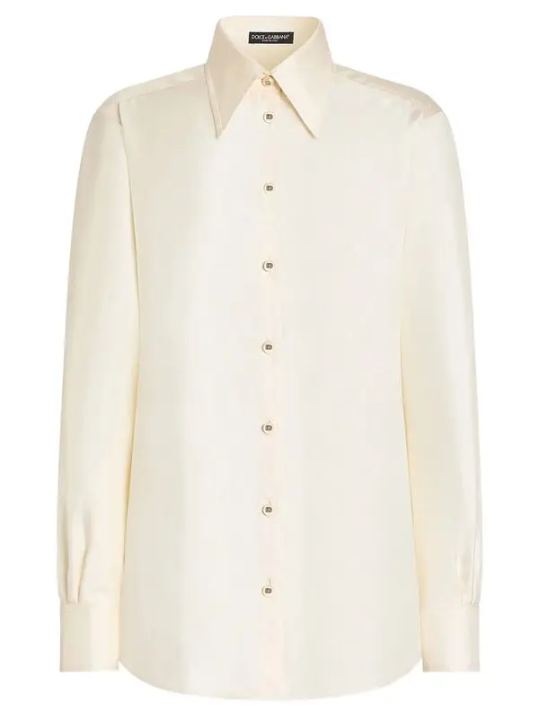 Dolce & Gabbana Camicia In Seta - White