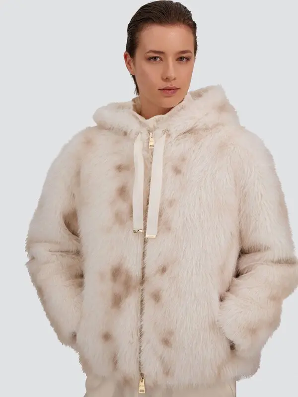 Herno Giacca In Tocco Pelliccia Effetto Lince