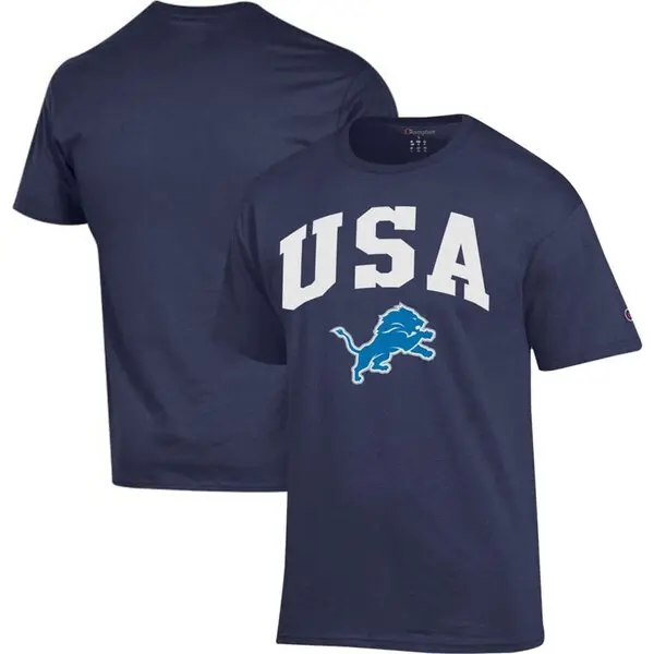 Champion Detroit Lions Americana T-shirt - Navy