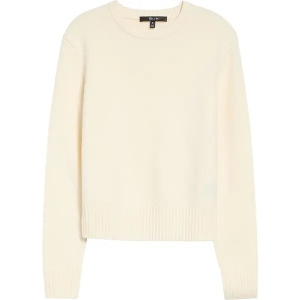 TOCCIN Jenny Wool & Cashmere Crewneck Sweater - Ivory