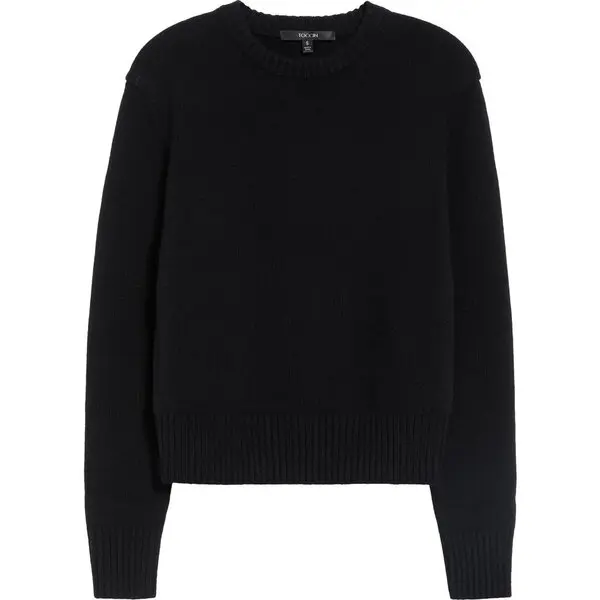 TOCCIN Jenny Wool & Cashmere Crewneck Sweater - Jet