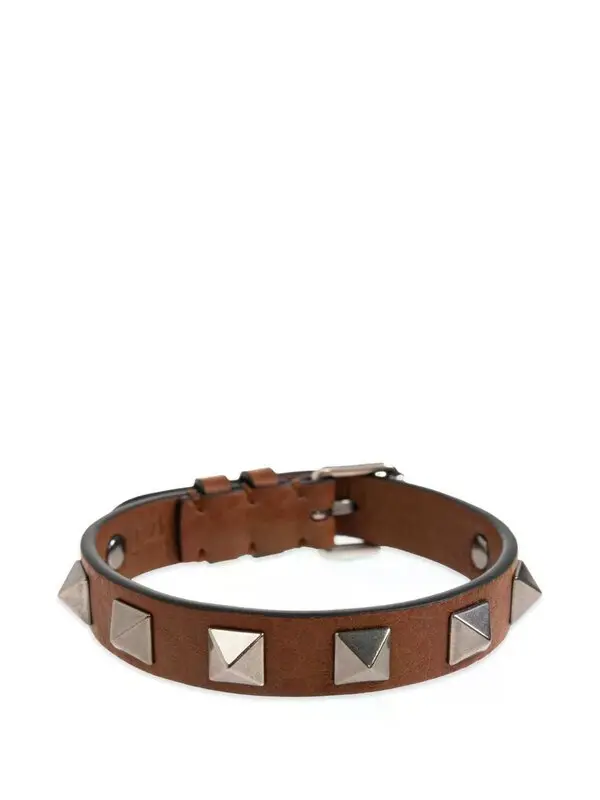 Valentino Garavani Rockstud Leather Bracelet - Neutrals