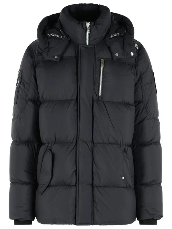 Moose Knuckles Everest 3q' Nylon Down Jacket - Black