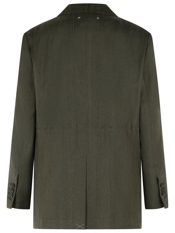 GOLDEN GOOSE Journey' Blazer In Viscose And Grey Virgin Wool