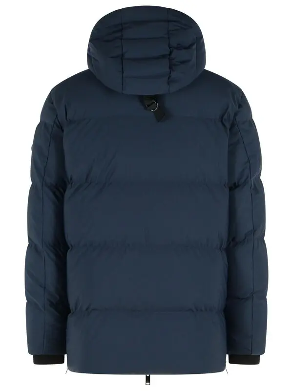 Moose Knuckles Soho 3q' Navy Stretch Nylon Down Jacket - Blue