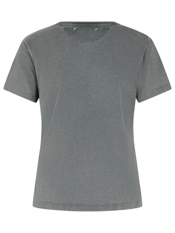 GOLDEN GOOSE Doris' Slim Grey Cotton T-shirt - Gray