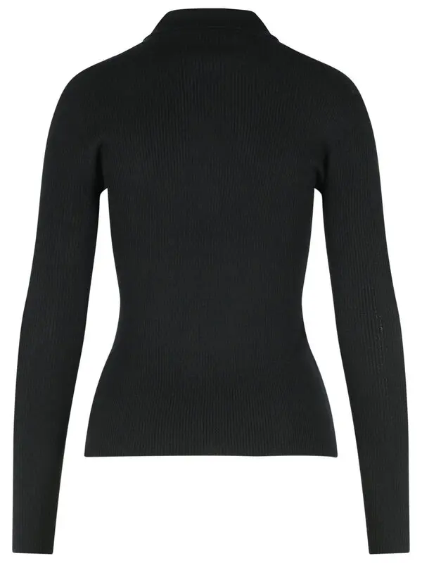 Max Mara Angel' Polo Shirt In Cashmere Yarn - Black