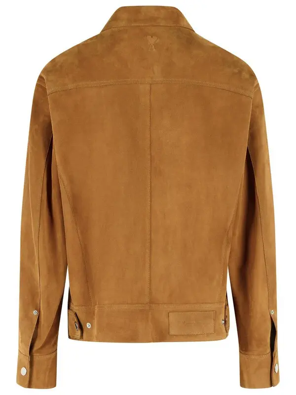 AMI Paris Trucker' Suede Jacket