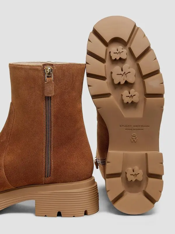 STUART WEITZMAN Hudson Lite Zip 40mm Suede Booties