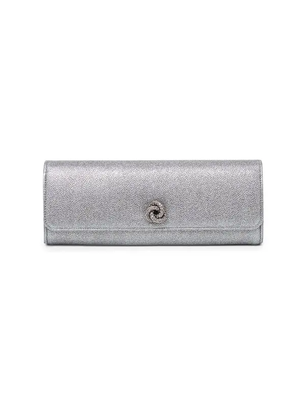 MICHELLE WILHITE Mini Robbie Metallic Flap Clutch