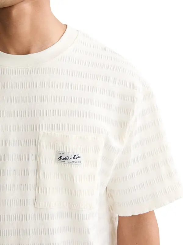 Scotch & Soda Striped Stretch-cotton T-shirt