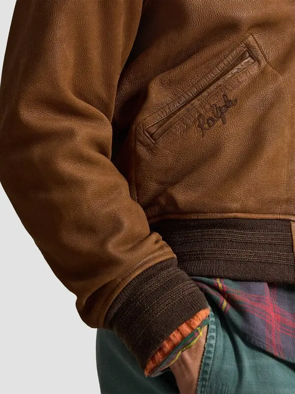 Polo Ralph Lauren Leather Letterman Jacket