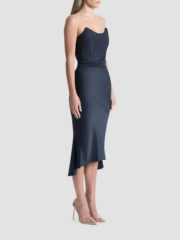 ZHIVAGO Germaine Stretch-satin Midi-dress