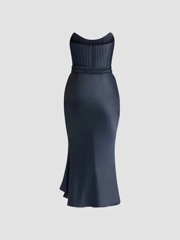 ZHIVAGO Germaine Stretch-satin Midi-dress