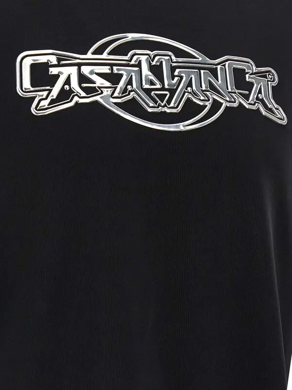 Casablanca Chrome' T-shirt - Black