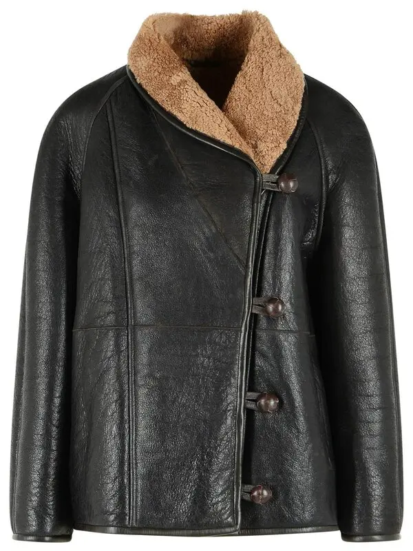 Isabel Marant Étoile Camber' Black Pele Sheepskin