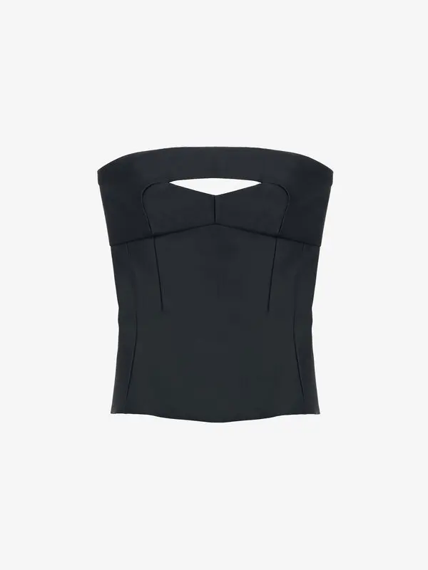 Alexander McQueen Cut-out Corset Top - Black