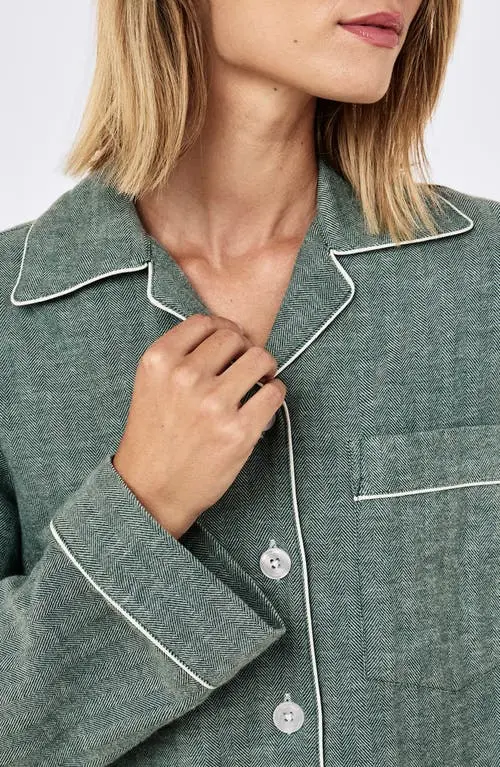 PAPINELLE Brushed Herringbone Pajamas