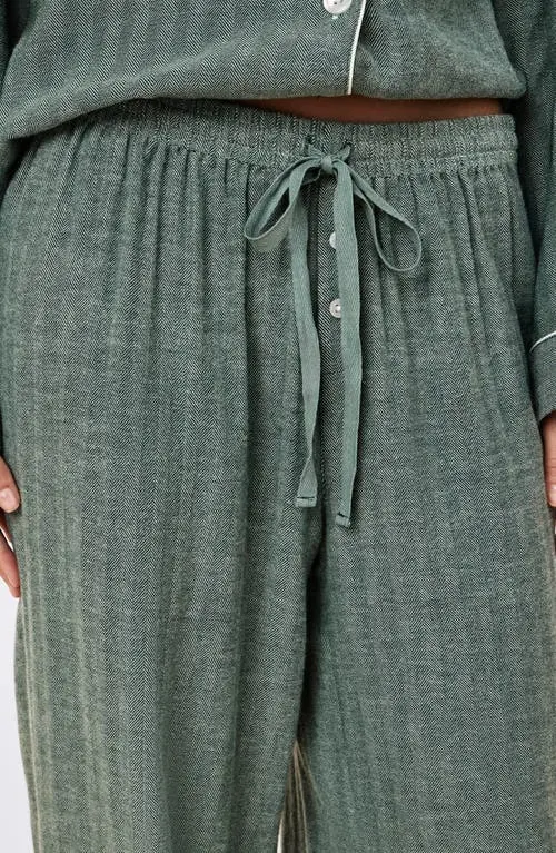 PAPINELLE Brushed Herringbone Pajamas