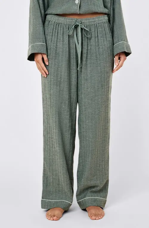 PAPINELLE Brushed Herringbone Pajamas