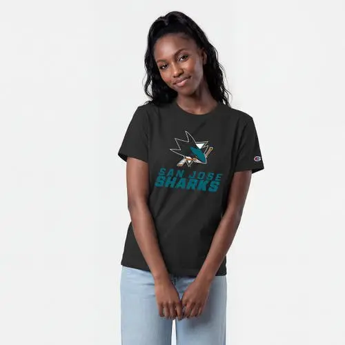 Champion San Jose Sharks Wordmark Lockup T-shirt - Black