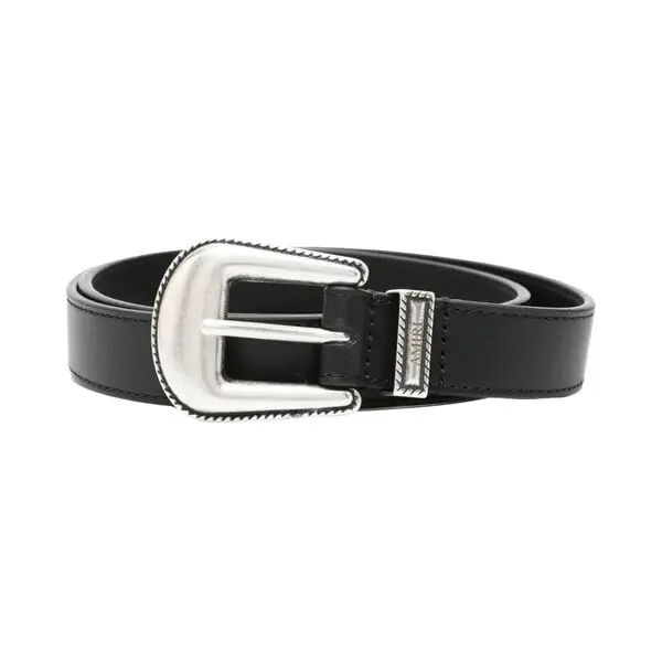 Amiri Western Belt Nickel - Black