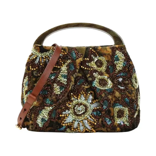 Dries Van Noten Floral Bag 'khaki - Tan