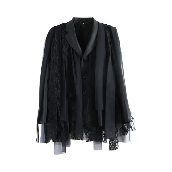 Comme Des Garçons Layered Shoulder Jacket - Black