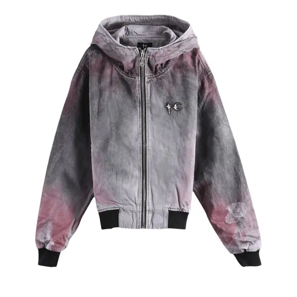 THUG CLUB Three Riding Skull Vintage Jacket