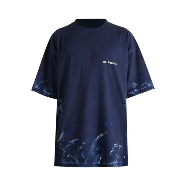 Balenciaga Medium Fit T-shirt 'navy - Tan