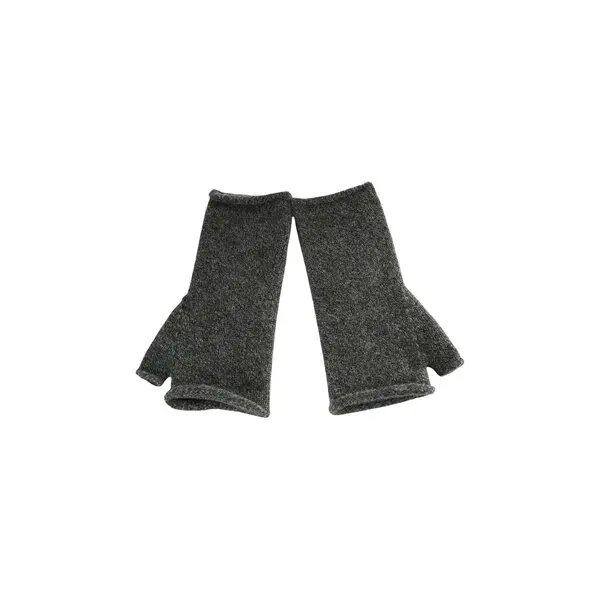 MARGARET HOWELL Shaped Fingerless Mitten 'khaki/charcoal Twist - Tan