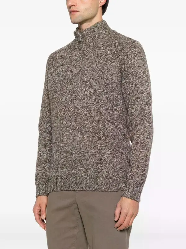 GRAN SASSO Quarter-zip Melange Sweater