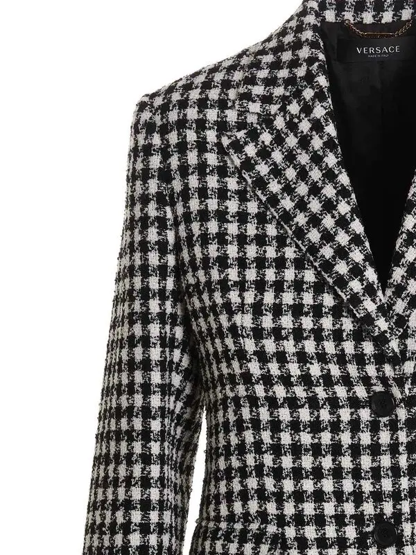 Versace Tweed Wool Blazer Jacket