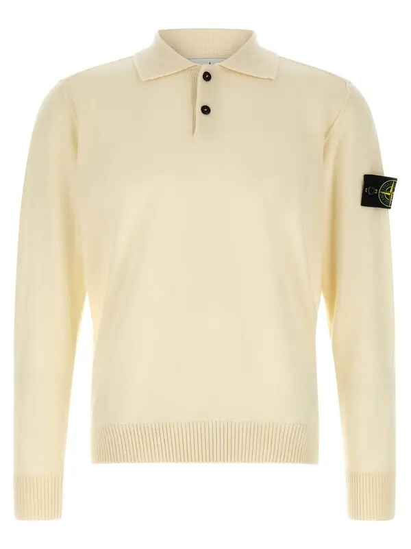 Stone Island Rws Knit Polo Shirt - White