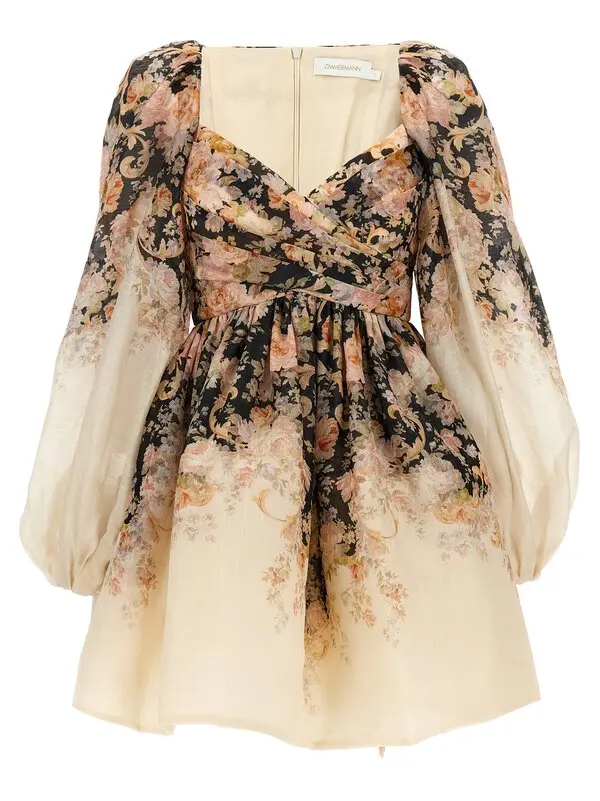 Zimmermann Illustration Draped Mini' Dress - Multicolor