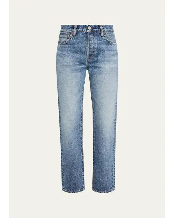 Moussy Vintage Wythe Mid-rise Straight-leg Jeans - Blue