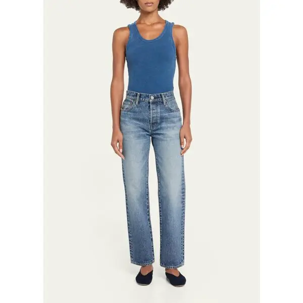 Moussy Vintage Wythe Mid-rise Straight-leg Jeans
