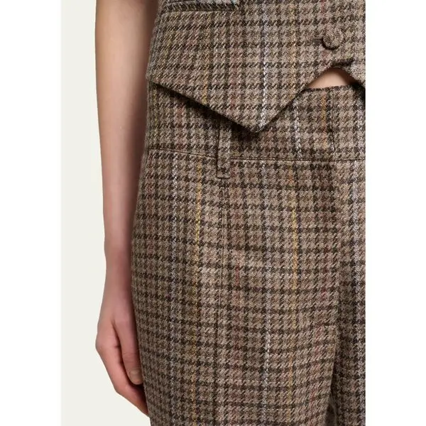 Gabriela Hearst Rhein Houndstooth Flared Pants