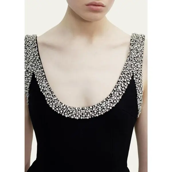 THE NEW ARRIVALS ILKYAZ OZEL Manu Crystal-trim Column Gown
