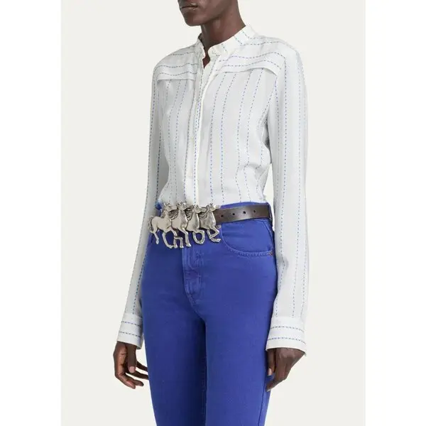 Chloé Striped Silk-blend Shirt